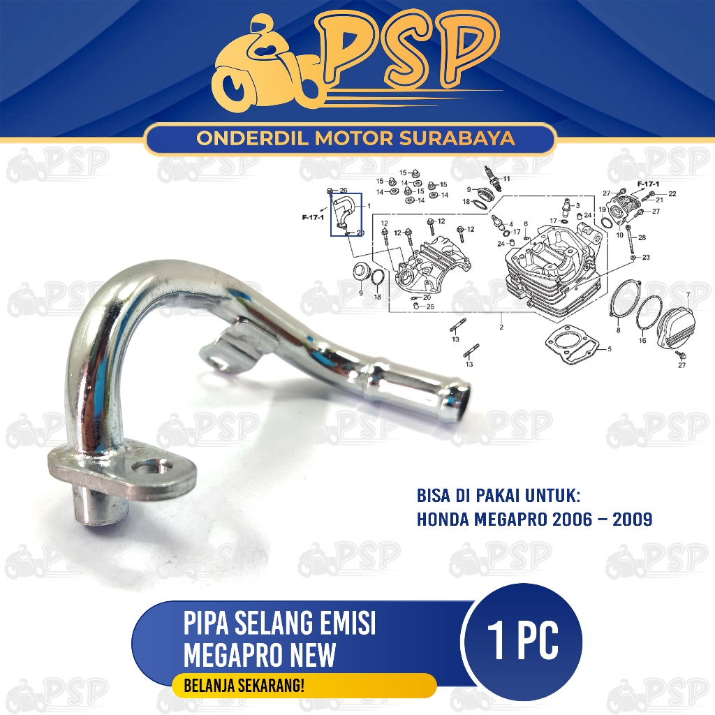 Pipa Emisi Megapro New Primus – Besi Selang AIS Honda Mega Pro Primus ...