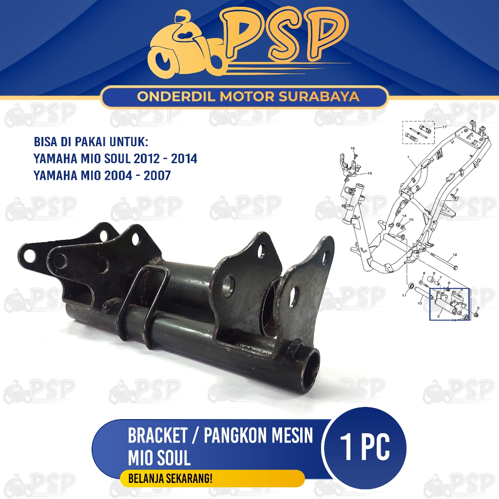 Pangkon Mesin Mio Soul – Bracket Engine Mounting Mesin Yamaha Mio Karbu ...